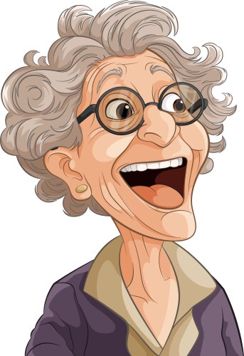 A smiling elderly woman Royalty Free Vector Image