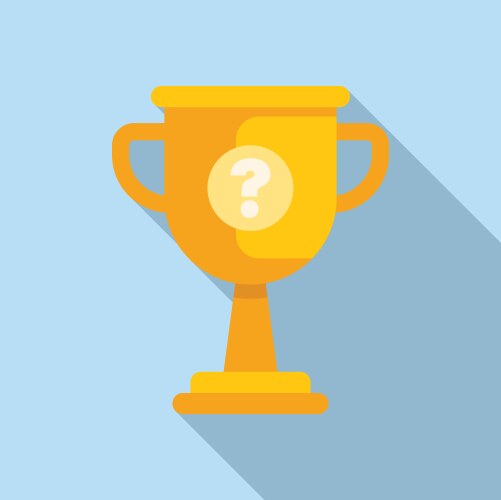 Question mark trophy icon representing unknown Vector Image