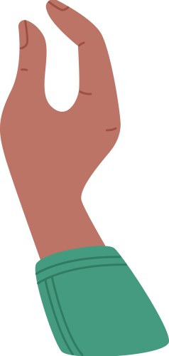 Human hand taking something Royalty Free Vector Image