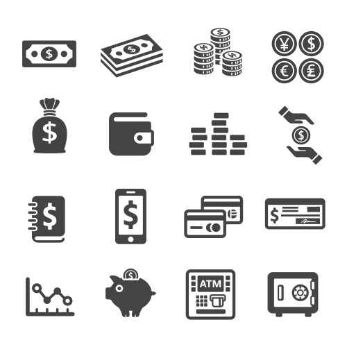 Saving money icon Royalty Free Vector Image - VectorStock