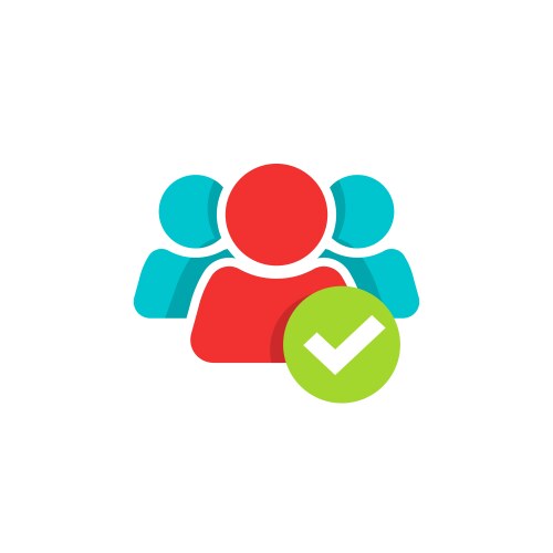 People group chat icon frame Royalty Free Vector Image