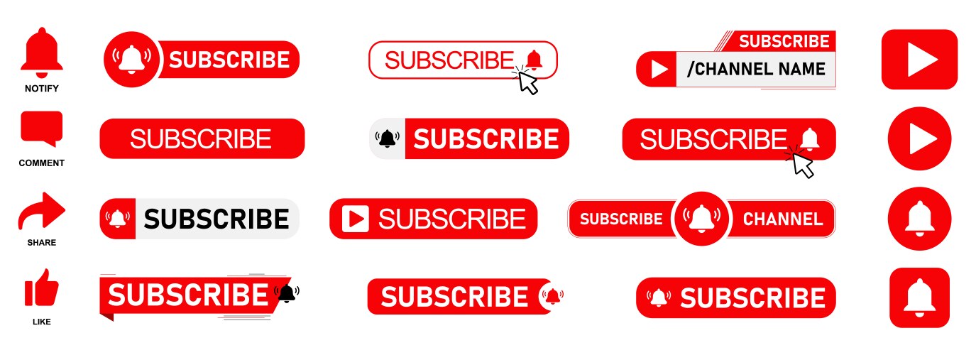 Youtube Subscribe Logo Subscribe Bell Button PNG Transparent,