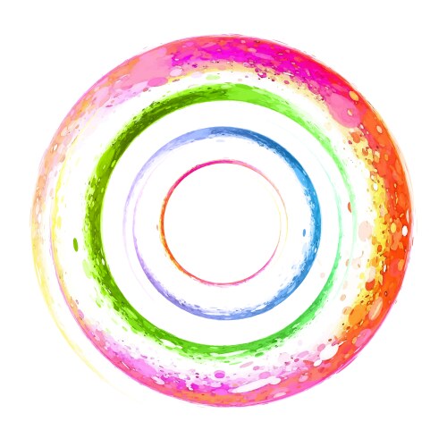 Color spiral swirl with brush Royalty Free Vector Image