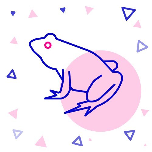 Black line frog icon isolated on white background – Royalty-Free Vector ...
