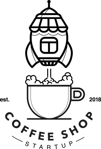 Rocket cartoon outline drawing Royalty Free Vector Image