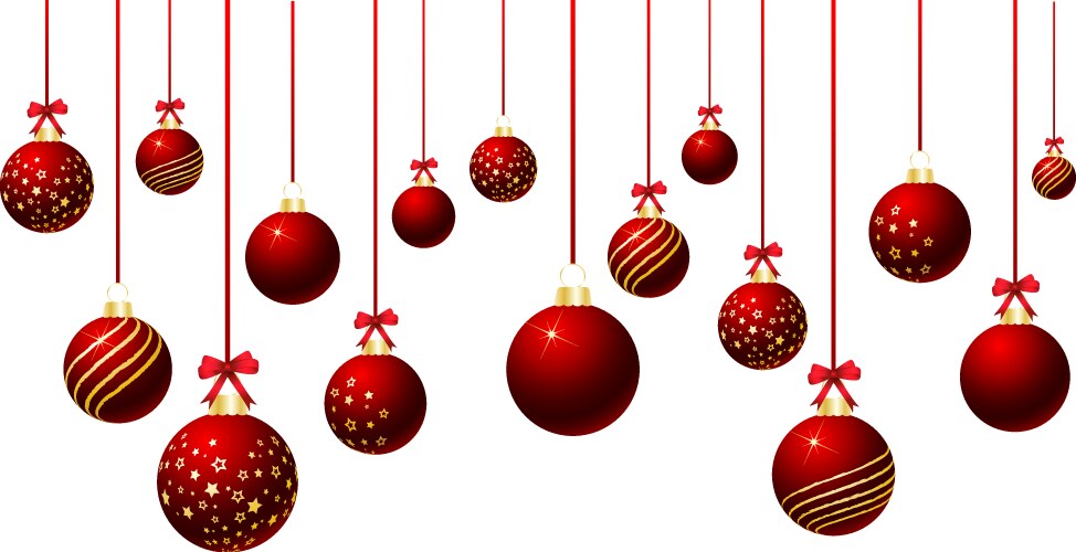 Christmas clip art with baubles Royalty Free Vector Image