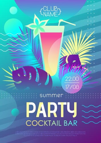 Summer sea party poster Royalty Free Vector Image