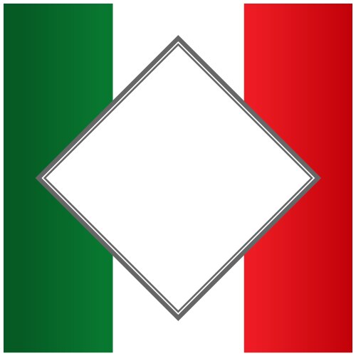 Italian flag symbol frame Royalty Free Vector Image