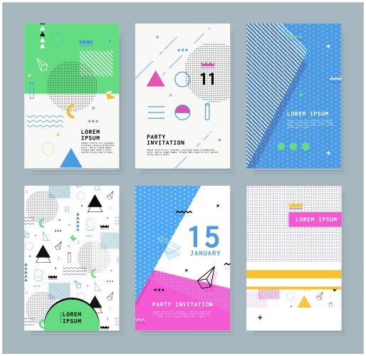 Geometric shapes text sample Royalty Free Vector Image