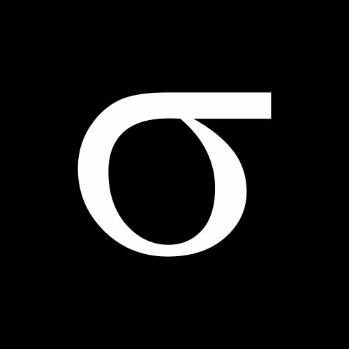 Sigma greek sign Royalty Free Vector Image - VectorStock