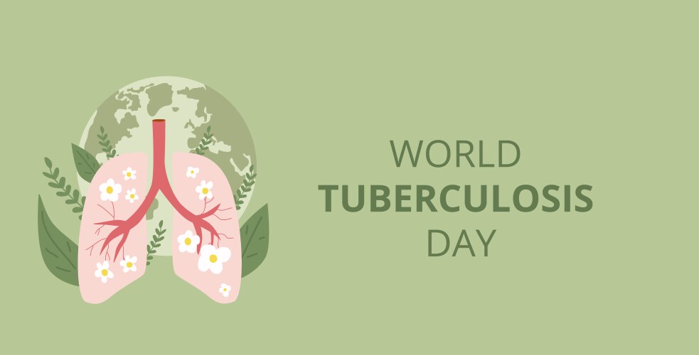World tuberculosis day banner template awareness Vector Image