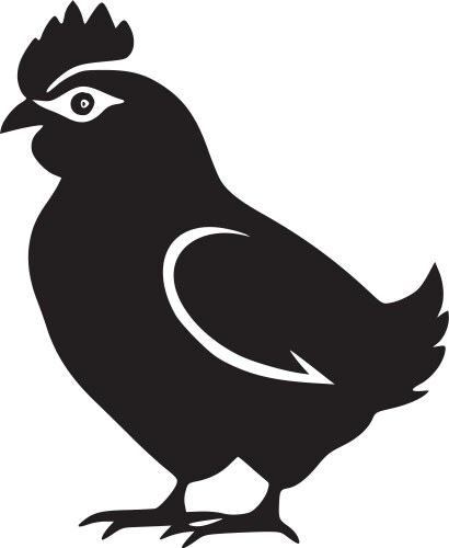 Chicken - minimalist and simple silhouette Vector Image