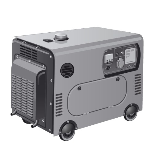 Electric power generator device Royalty Free Vector Image