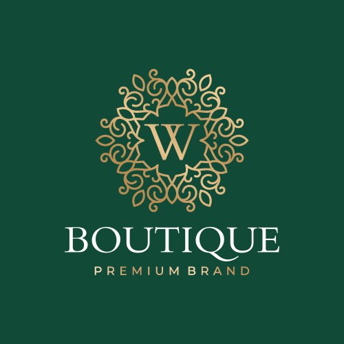 Boutique pink logo Royalty Free Vector Image - VectorStock