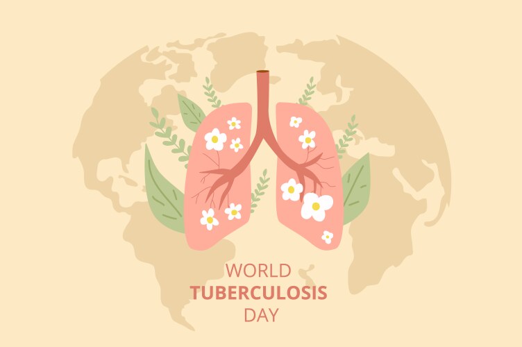 World tuberculosis day banner template awareness Vector Image
