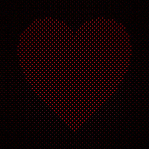 Repeating geometric heart pattern background Vector Image