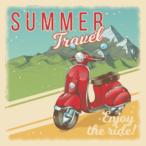 Vintage pin up girl skiing poster Royalty Free Vector Image