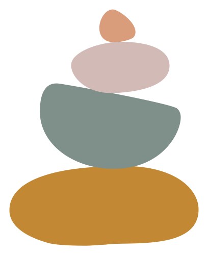 Abstract geometric poster with balance shapes Vector Image