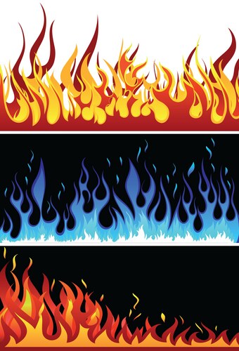 Fire patterns set Royalty Free Vector Image - VectorStock