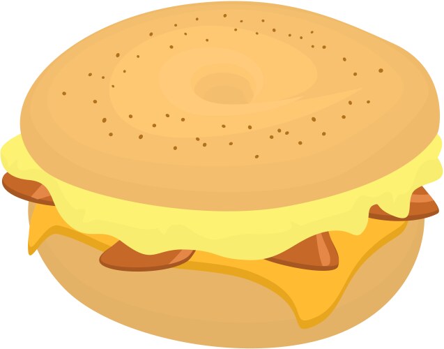 Cartoon Breakfast Sandwich with Fried Egg – Royalty-Free Vector ...