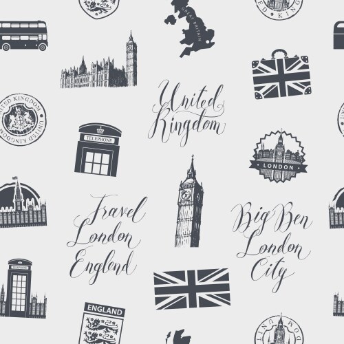 London seamless pattern Royalty Free Vector Image