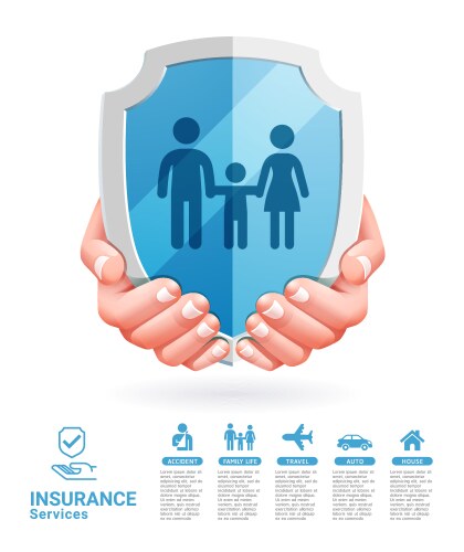 Insurance protection services design template Vector Image