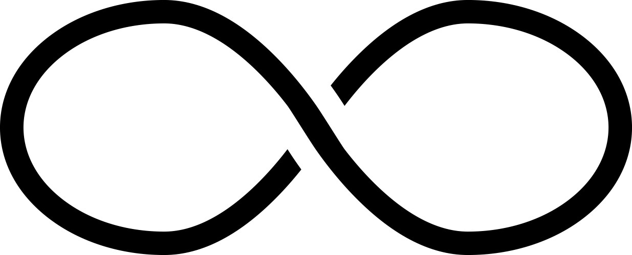 Unlimited symbol icon logo design template Vector Image