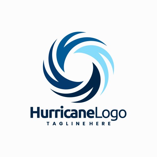 Abstract hurricane logo template Royalty Free Vector Image