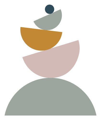 Abstract geometric poster with balance shapes Vector Image