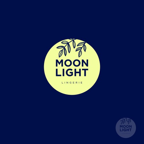 Moon light logo design Royalty Free Vector Image