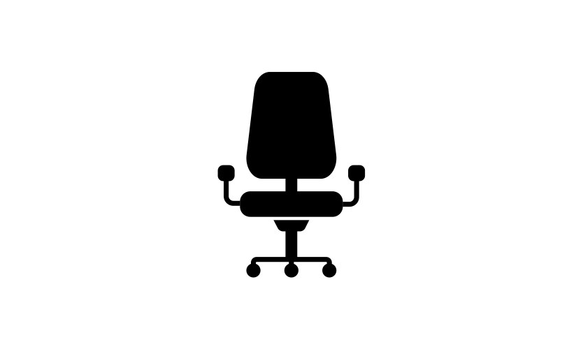 Office chair front and back Royalty Free Vector Image