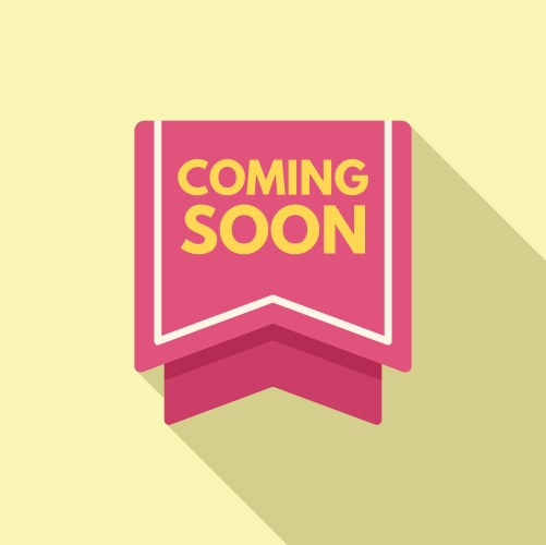 Coming soon icon simple label poster Royalty Free Vector
