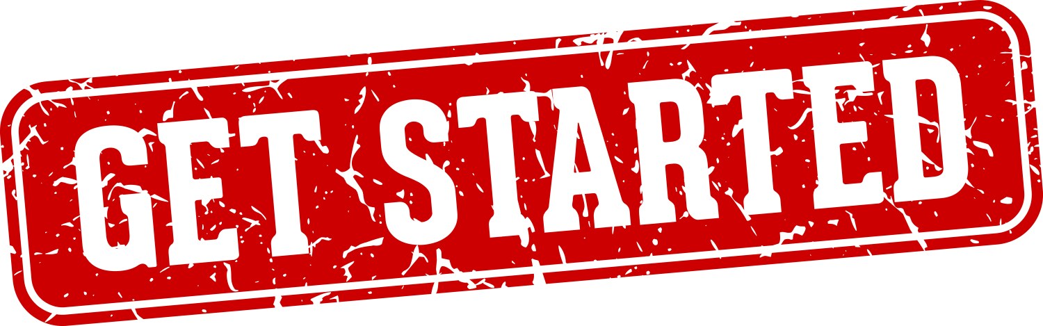Get started stamp rectangular – Royalty-Free Vector | VectorStock