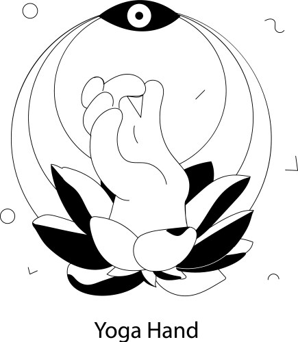 Yoga hand Royalty Free Vector Image - VectorStock
