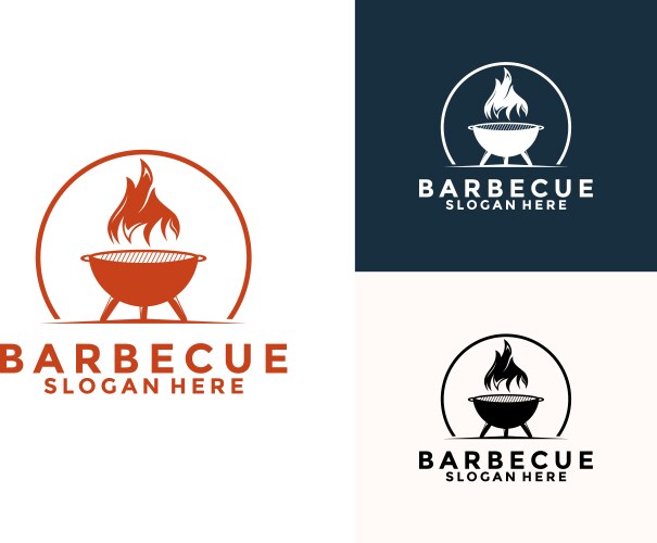 Barbecue bbq grill logo icon food Royalty Free Vector Image