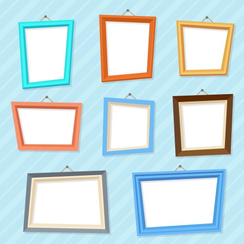 Set of cartoon picture frames Royalty Free Vector Image