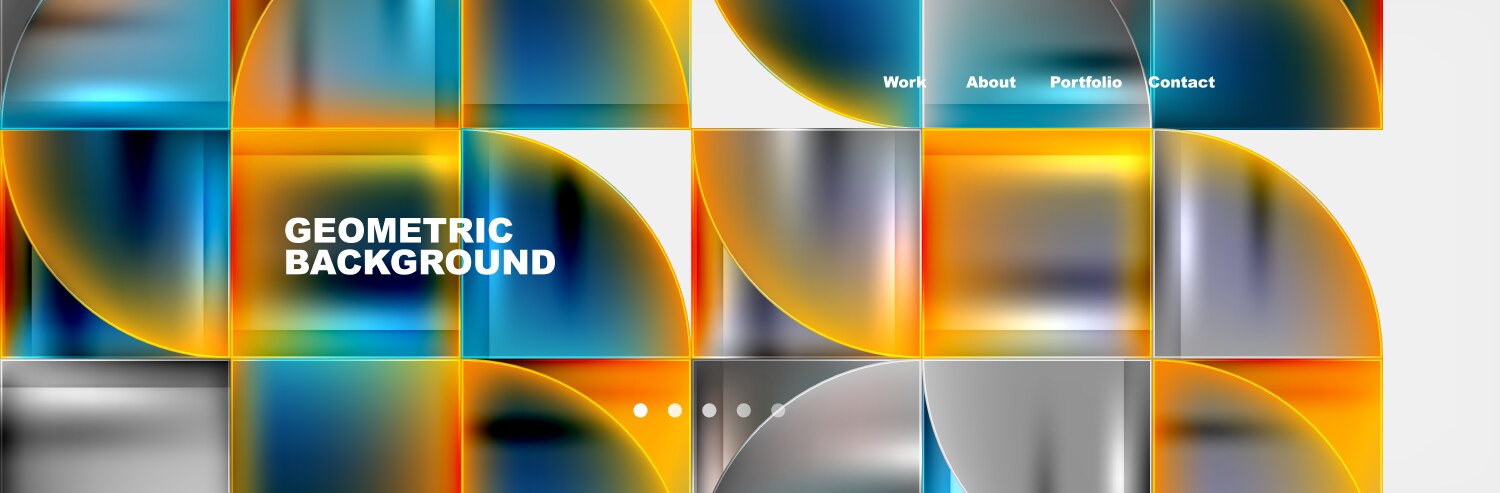 Circle triangle geometric web site page template Vector Image