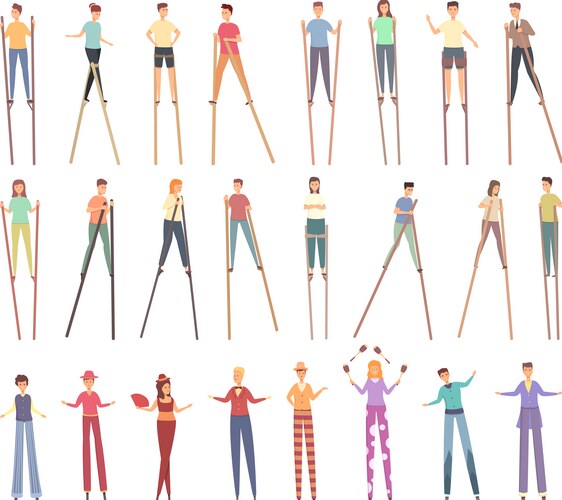 Stilt Walkers Vector Images (over 150)