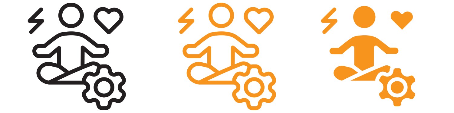 Stress management icon set mental health Vector Image