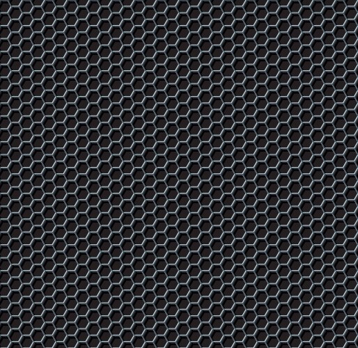 Red light arrow on dark gray hexagon mesh Vector Image