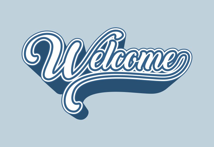 Welcome hand lettering design modern calligraphy Vector Image