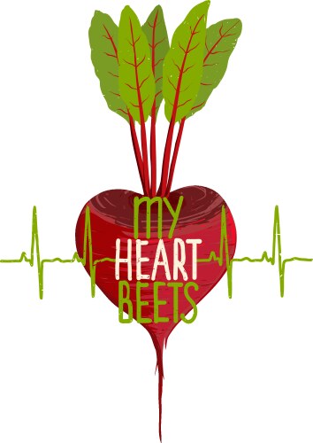 Beetroot with top leaves beet vegetable Royalty Free Vector