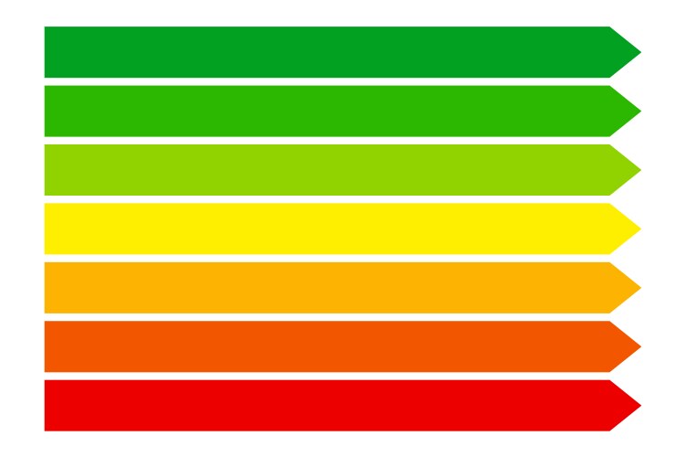Energy classification level efficiency standard Vector Image