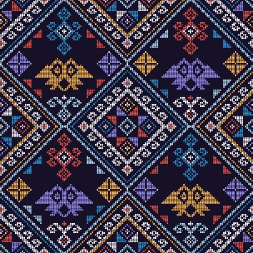 Filipino traditional yakan pattern Royalty Free Vector Image