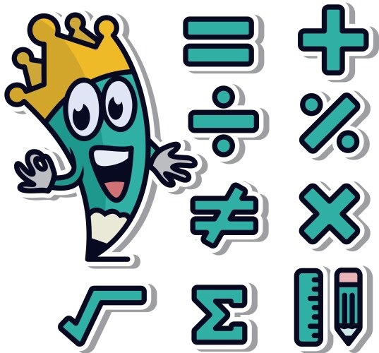 Math icon set Royalty Free Vector Image - VectorStock
