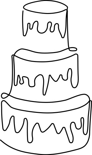 Wedding cake Royalty Free Vector Image - VectorStock