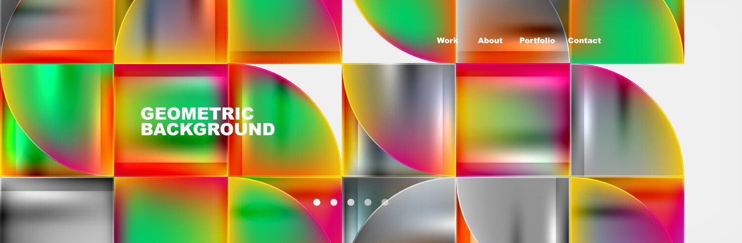 Circle triangle geometric web site page template Vector Image