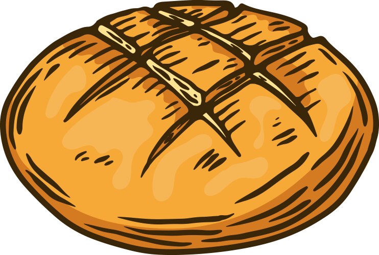 Hand drawn bread design element for package Vector Image
