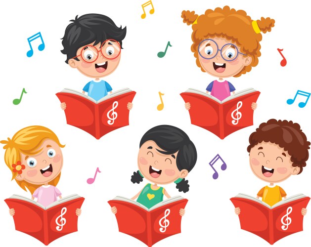 Kid singing Royalty Free Vector Image - VectorStock