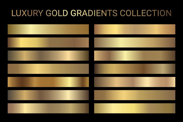 Gold gradient Royalty Free Vector Image - VectorStock
